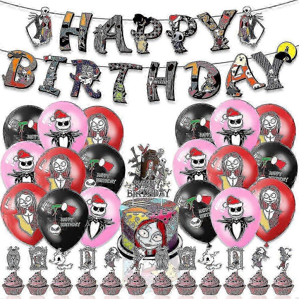 The Nightmare Before Christmas Birthday Party Decorations, Happy ...