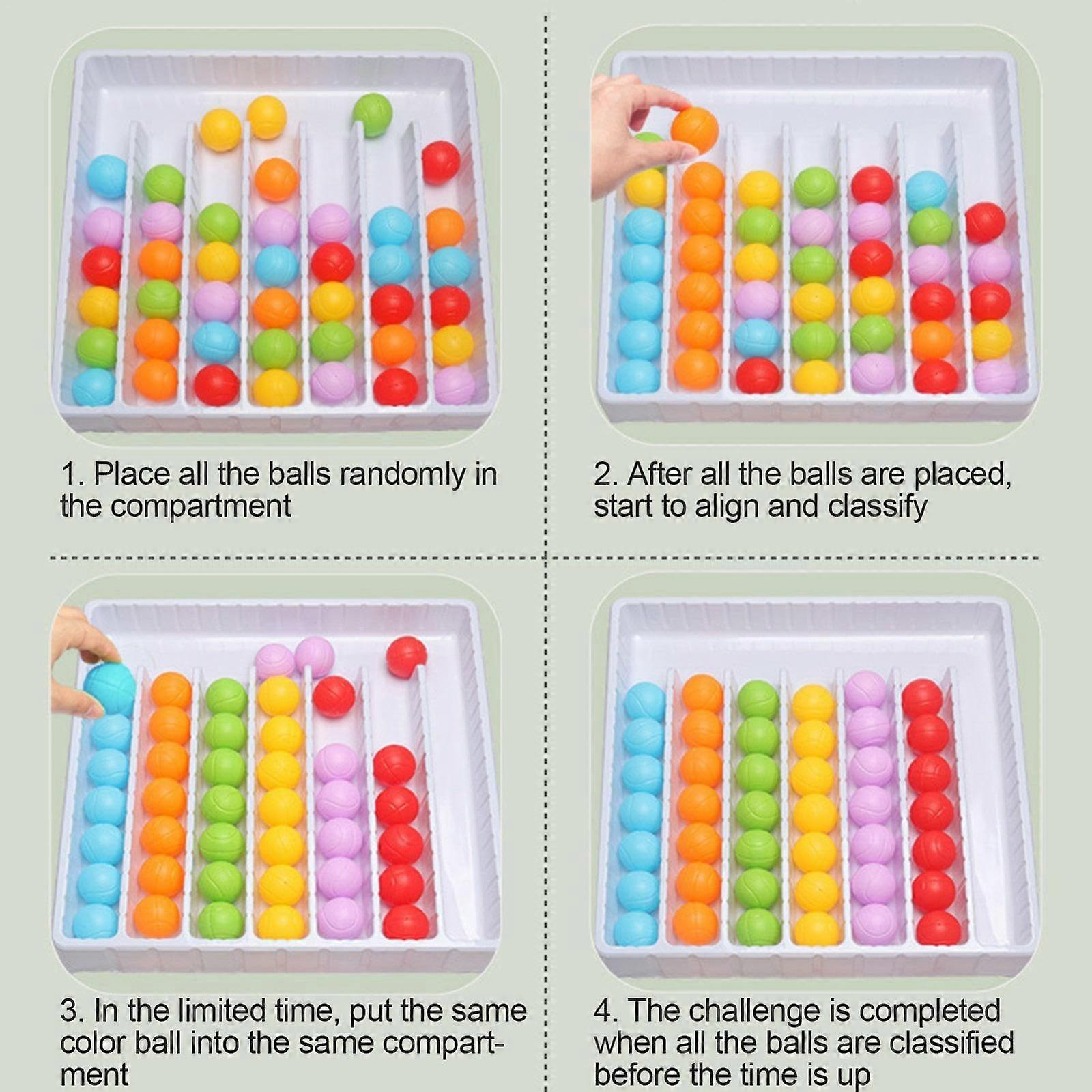 Sorting Toy Color Return Game Portable Color Sorting Ball Sensory Game ...