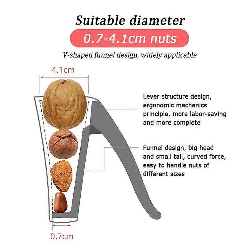 Nutcracker,Nut Cracker Sheller Plier with Handle, Nut Opener Tool for ...