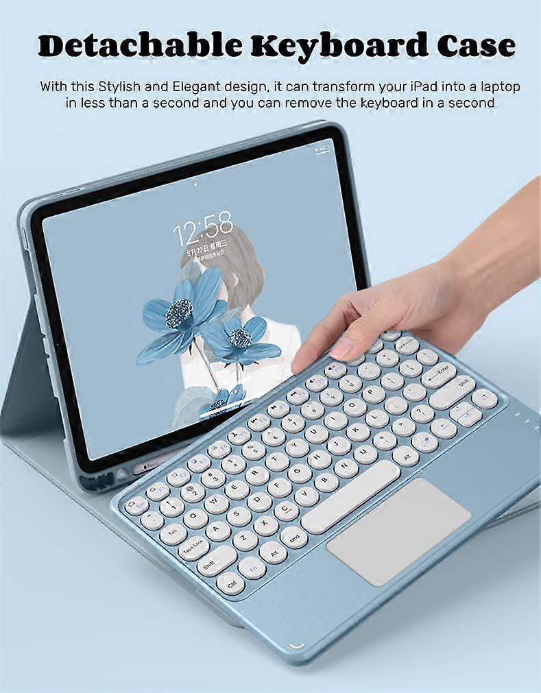 iPad Pro 11 20/21 Case with Keyboard, Trackpad Detachable Keyboard with ...