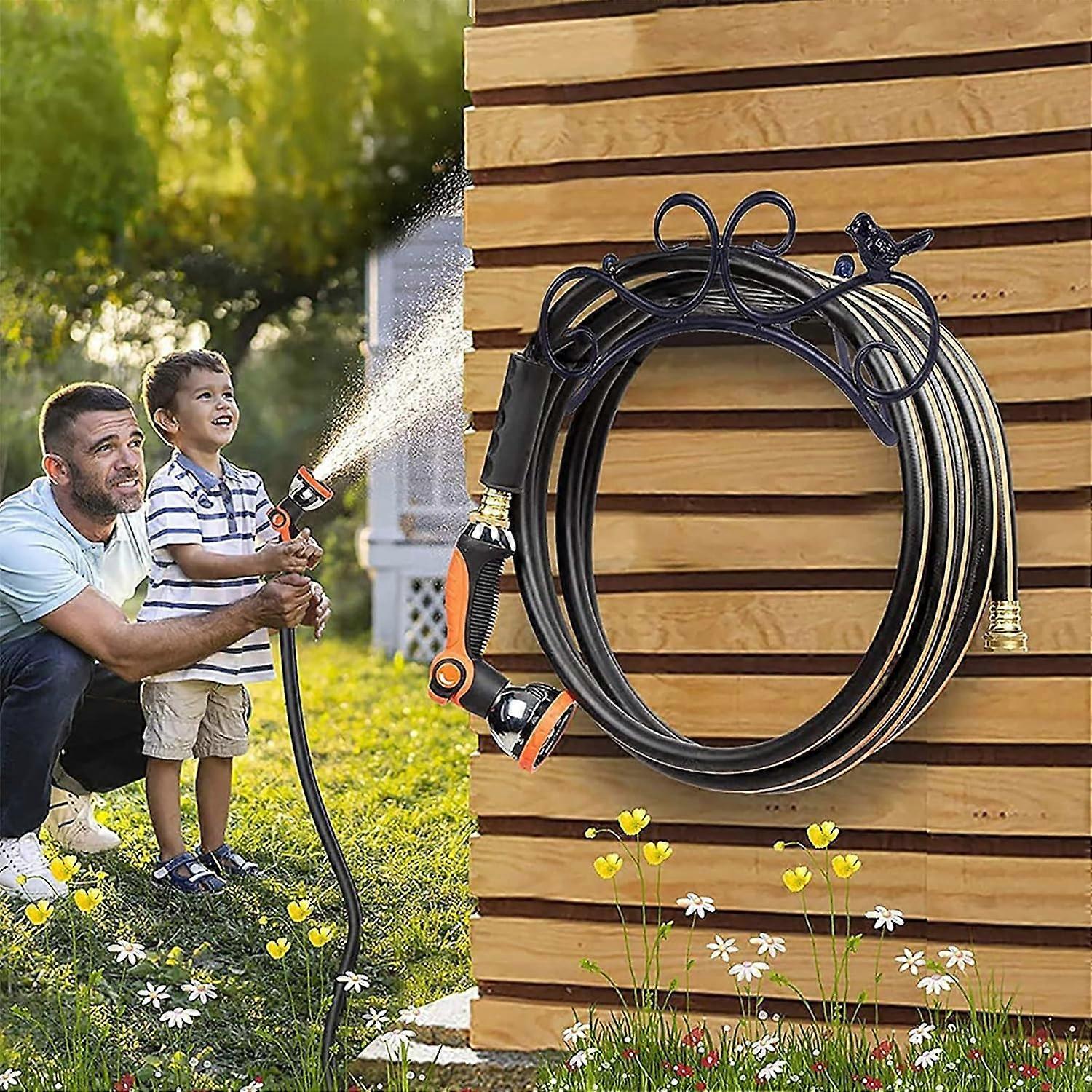 Wall mounted garden hose holder, durable and rust-proof, suitable for ...