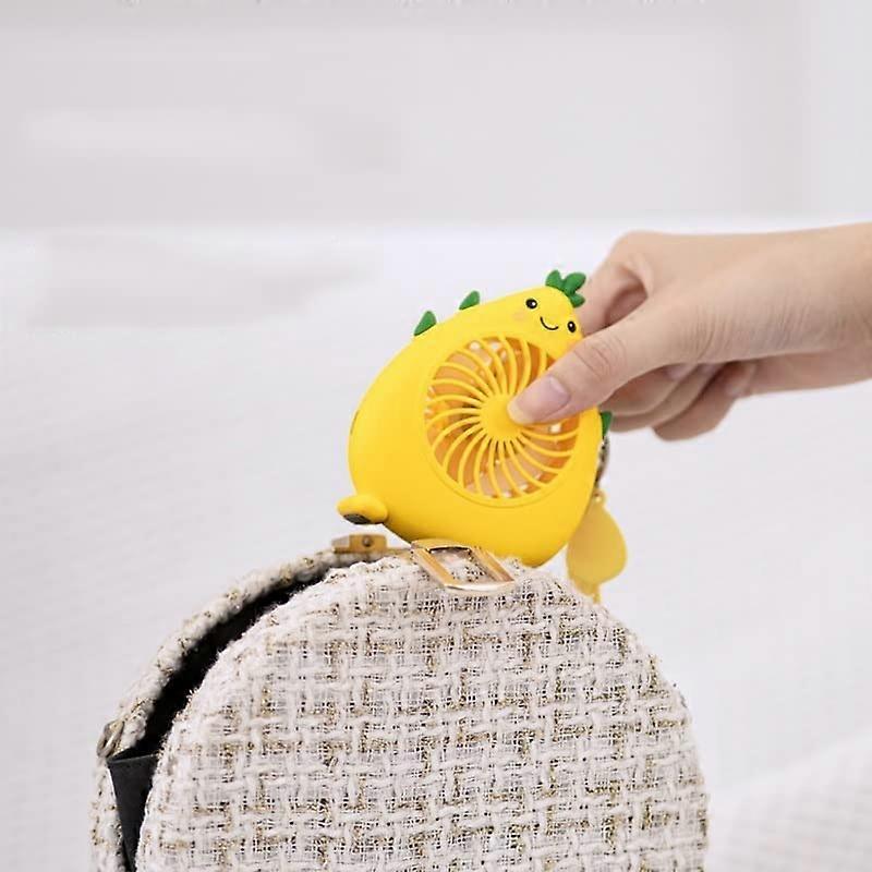Cartoon mini fan USB rechargeable portable small fan cute fruit ...