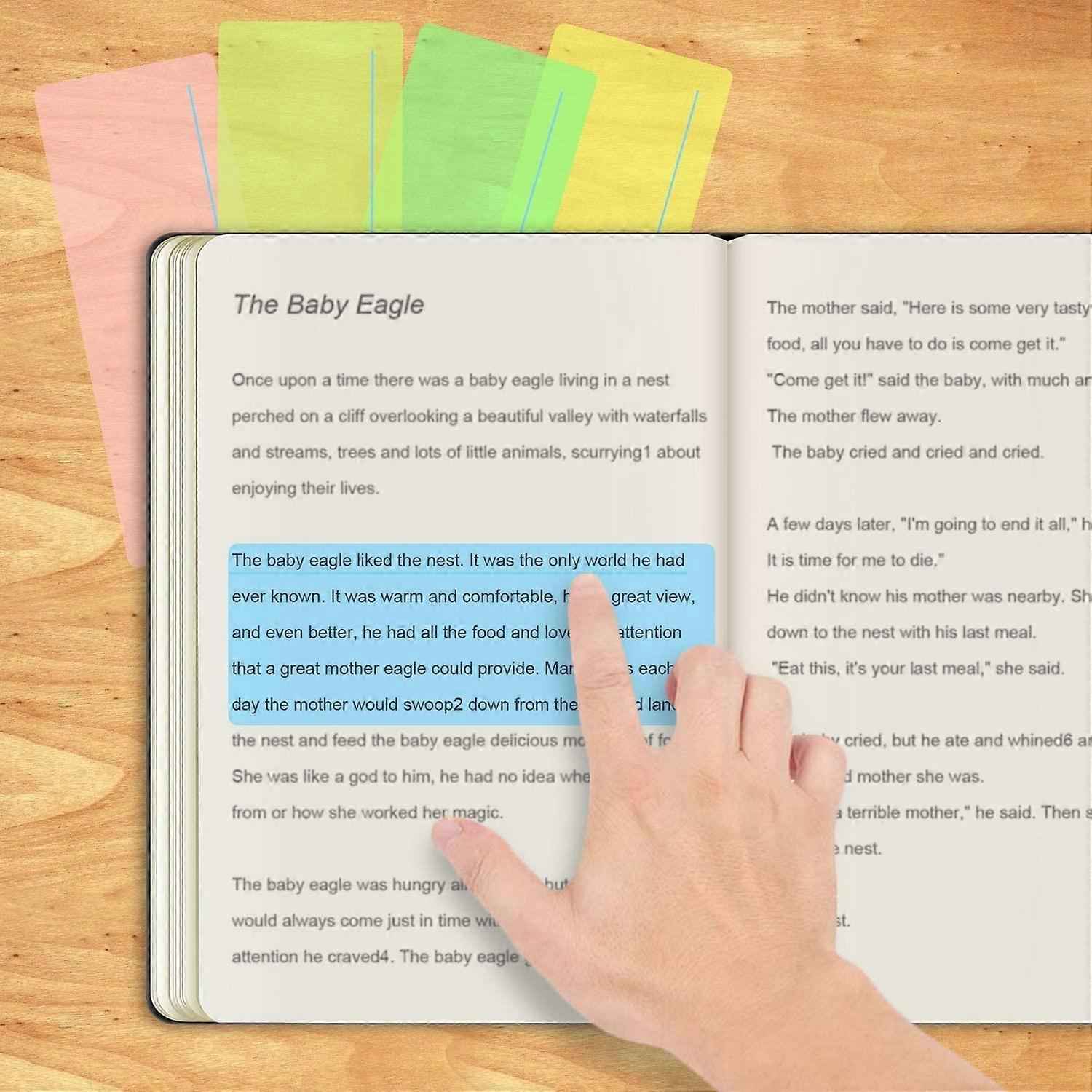 Pack of 8 Guided Reading Highlight Strips. Colorful overlaid reading ...