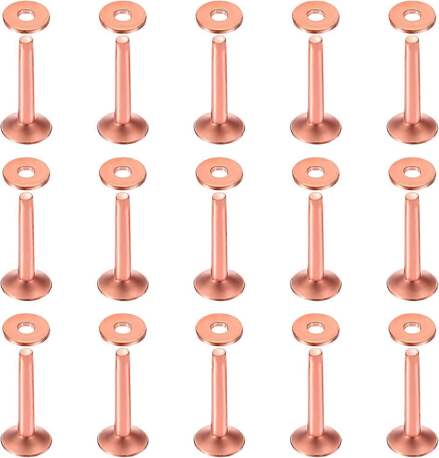 50pcs 103.319mm Copper Rivets and Countersinks for Belts, Wallets ...