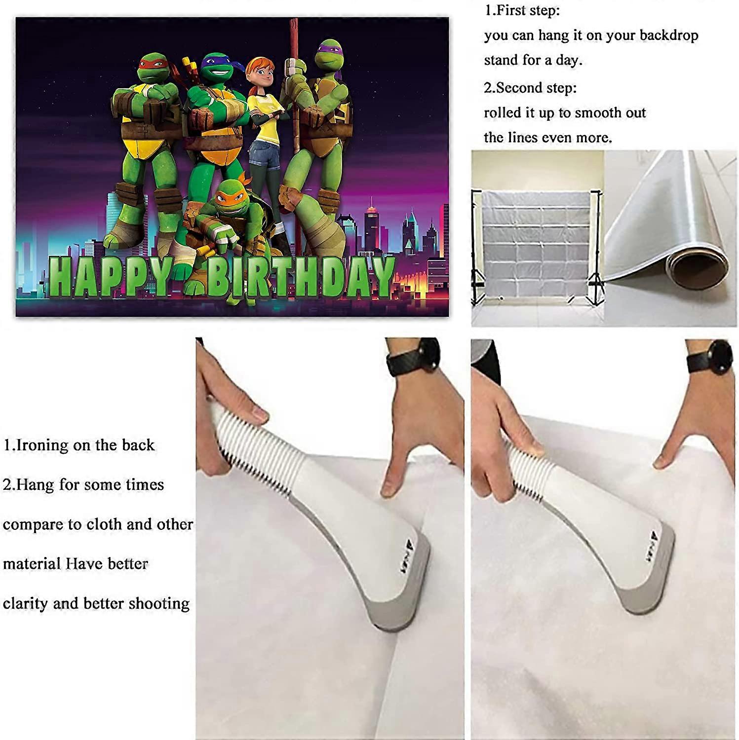 Ninja Backdrop Cartoon Theme Birthday Party Supplies 5 x 3Ft Ninja ...