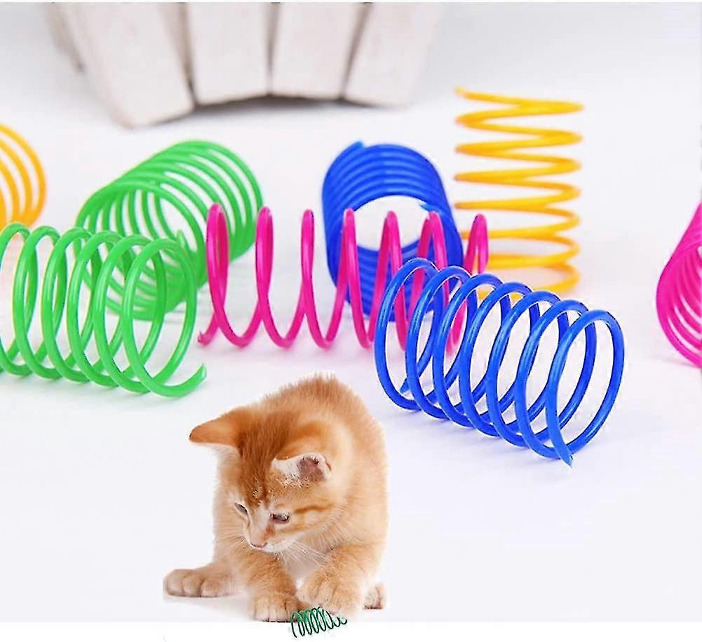 Cat Spring Toy (60 Pack), Cat Kittens Toys Plastic Coil Spiral Springs ...