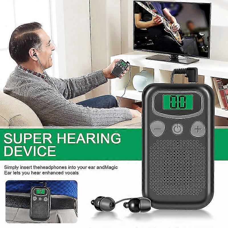 Pocket Voice Magic Ear Hearing Aid Device Digital Sound Booster Hear A ...