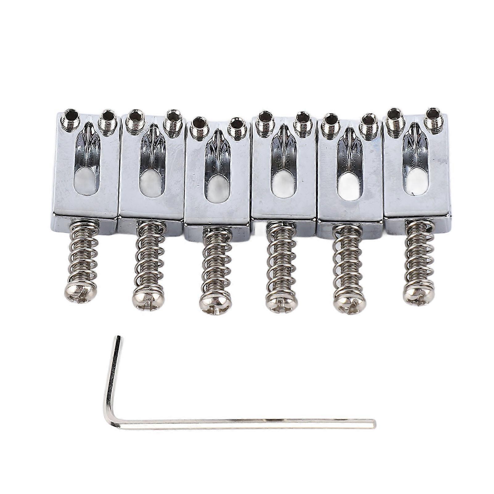 6 Pcs Electric Guitar Bridge Saddle Standard Zinc Alloy Guitar Tremolo ...
