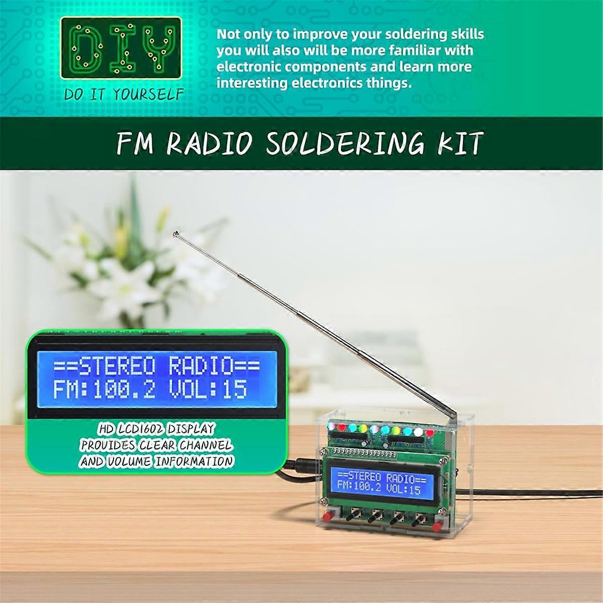 FM Radio Kit,DIY Soldering Projects Radio for Learning Teaching STEM ...