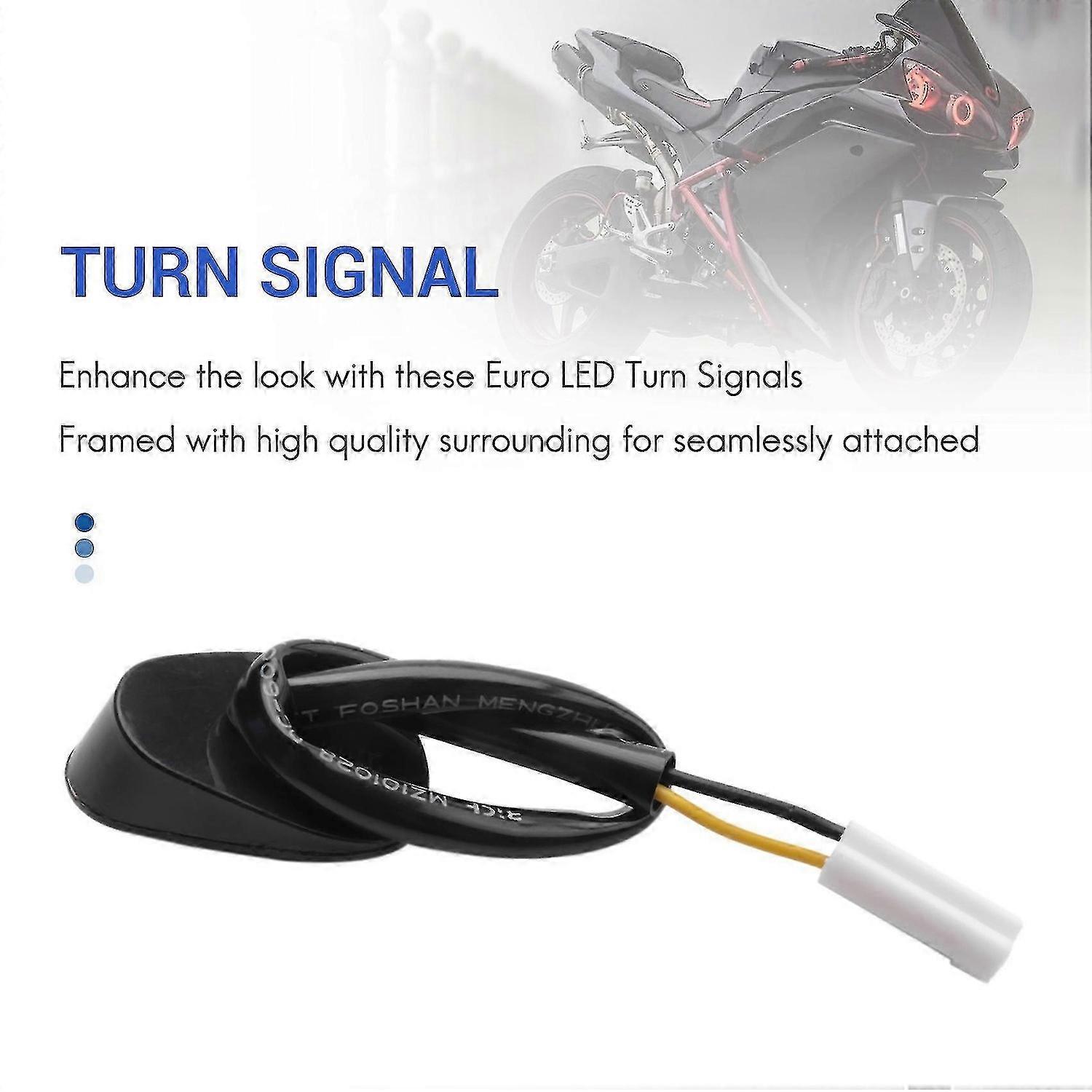 2-Pack LED Turn Signal Lights for Yamaha YZF R1/R3/R6 FZ1 Motorcycle ...