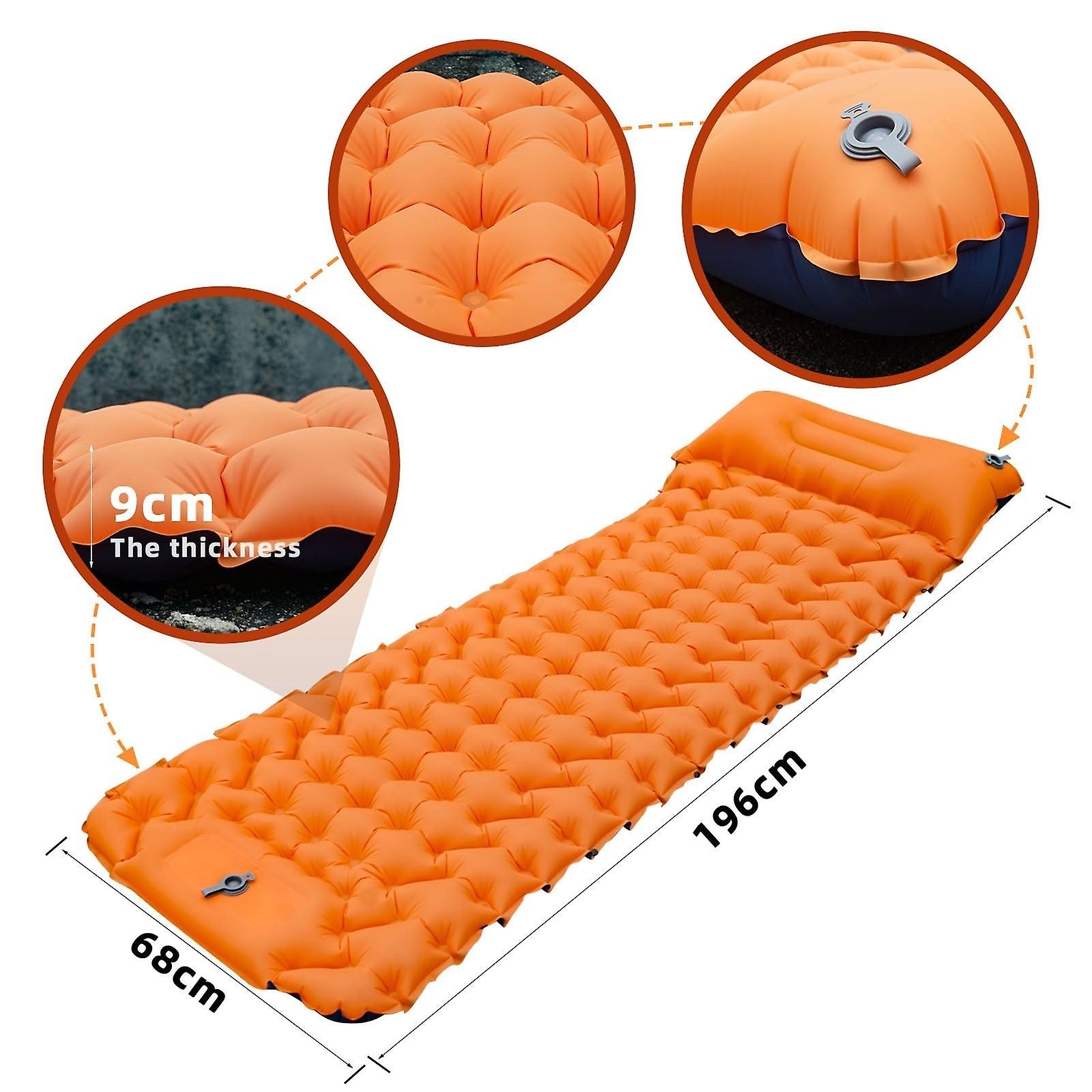 Outdoor camping sleeping pad portable foam inflatable mattress with ...