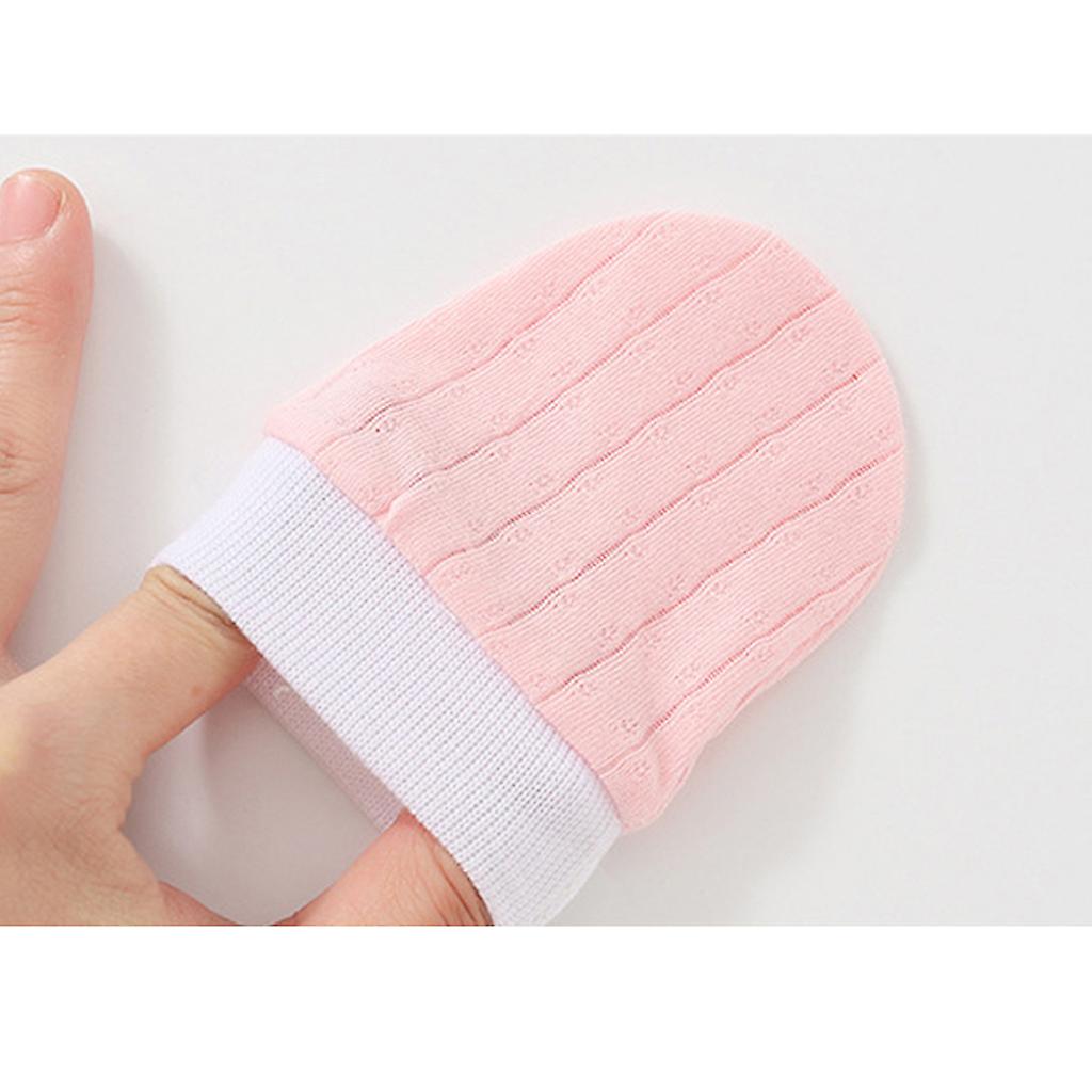 Simple Cute Baby Knitting Mitten Newborn Anti-eat Hand Anti-grab Face ...