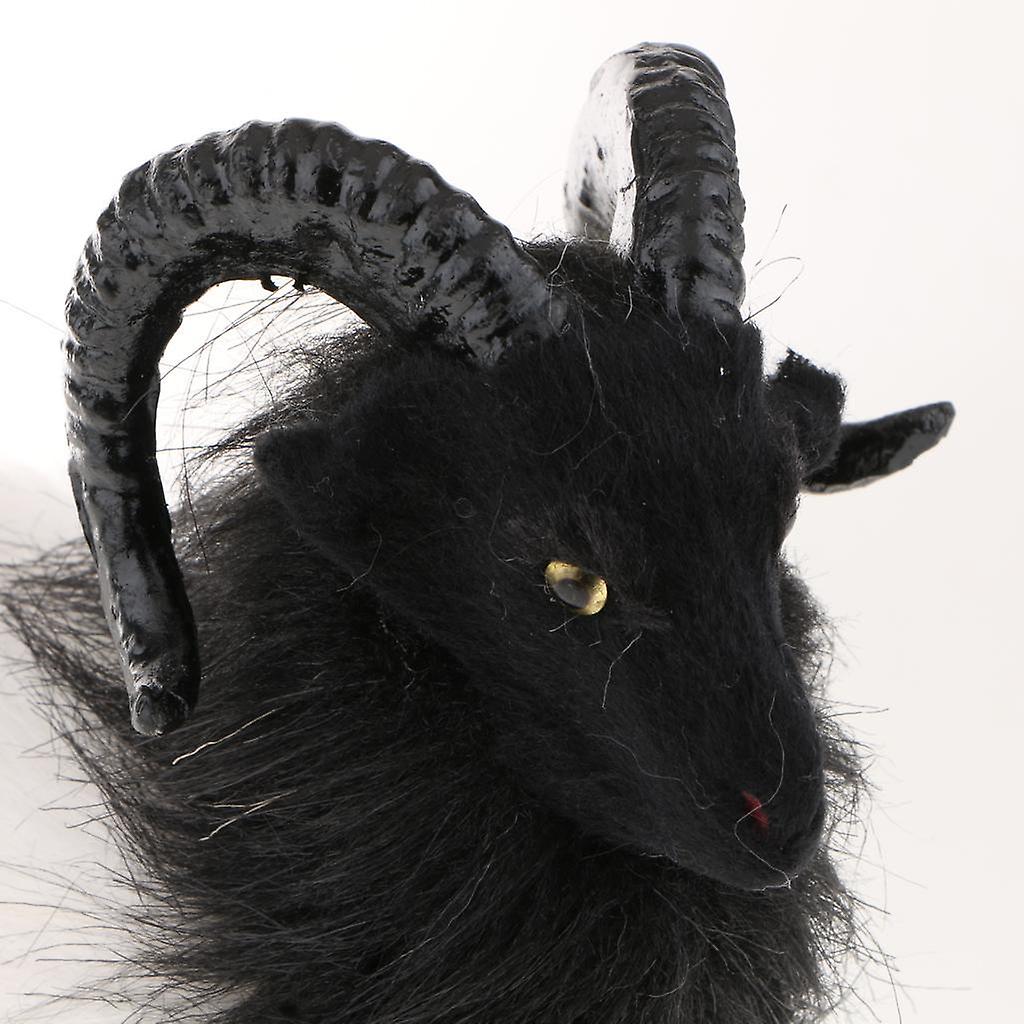 Lifelike Cute Goat Statue Indoor Outdoor Garden Ornament Prop Model ...