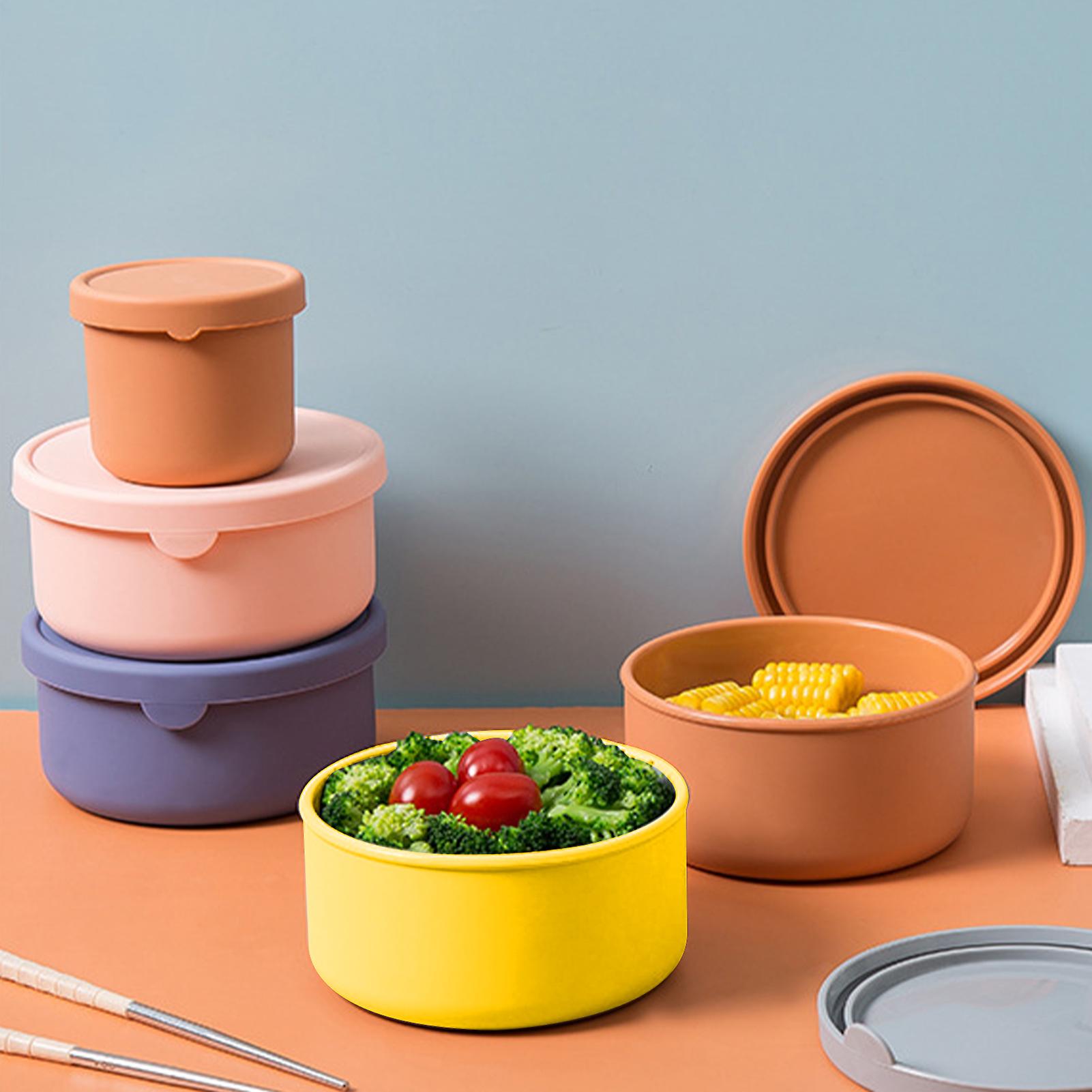 Lunch Container Leak-proof Heat Resistant Silicone Safe Food Storage ...