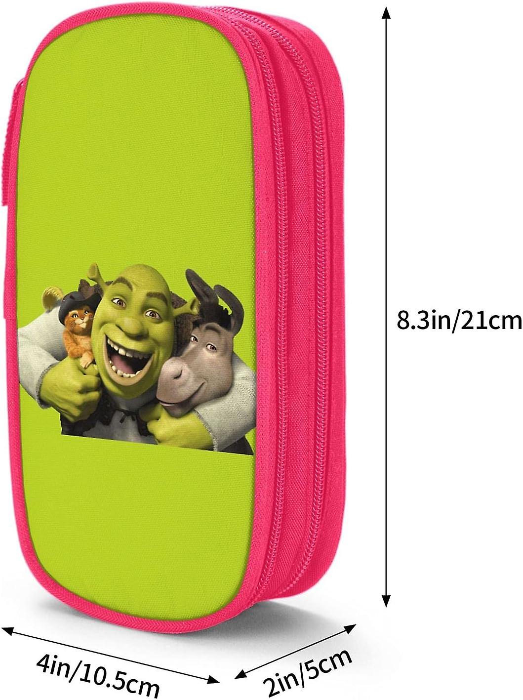 Shrek Anime Pencil Case Pen Marker Holder Pouch Box With Zipper-Pink ...