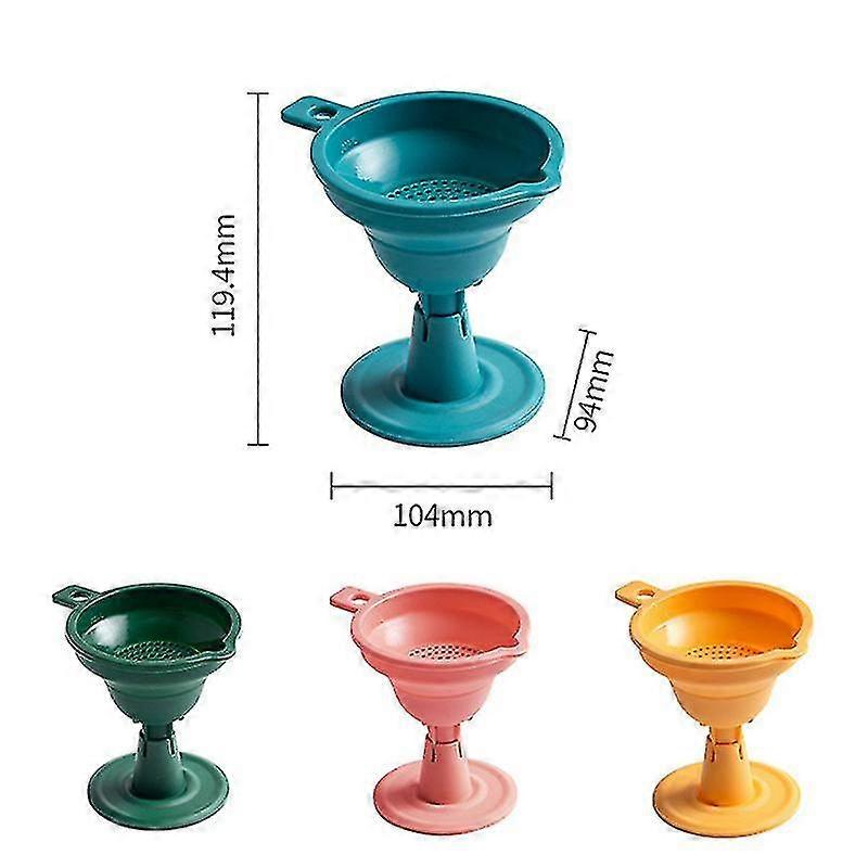 Silicone Collapsible Funnel Food Grade Mini Foldable Funnel Kitchen Tools For Water Bottle ...