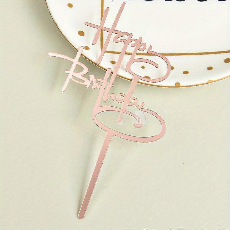 10pcs, Birthday Cake Topper Set, Double-Sided Glitter, Acrylic Happy Birthday Cake Toppers ...