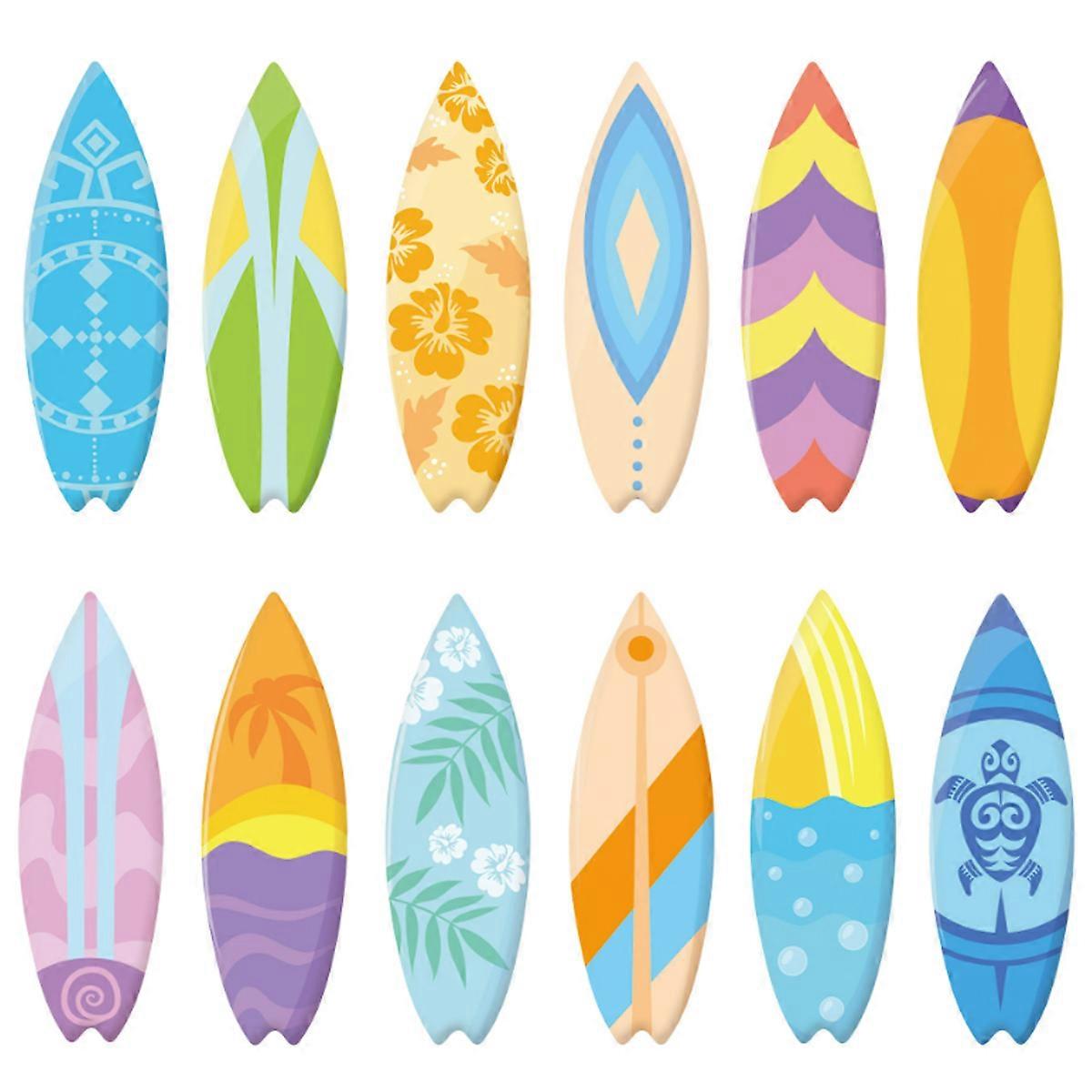 60 Pieces Surfboards Tropical Beach Decorations, Hawaii Cutouts Paper ...