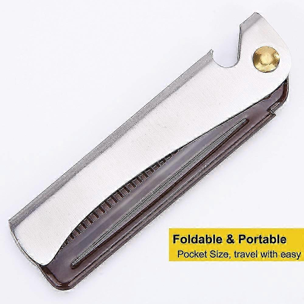 Stainless Steel Folding Comb, Pocket Comb for Men and Women, Black ...
