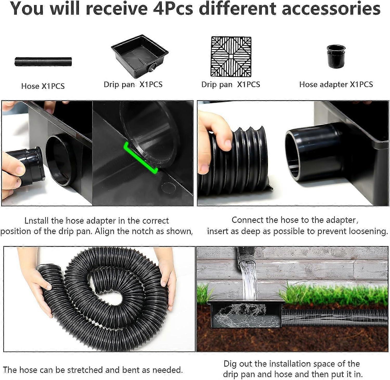 Gutter Downspout Extensions Dual Drain Holes Rain Gutter Downspout ...