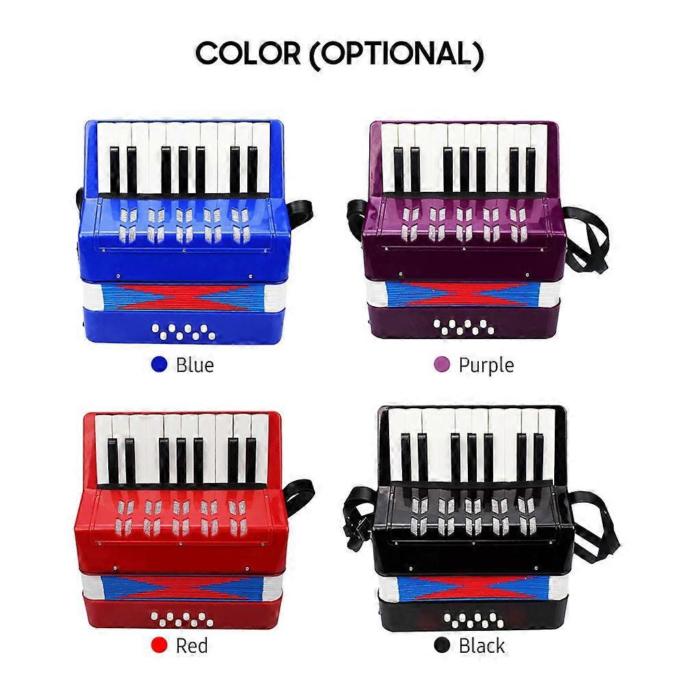 Kids Children Accordion 17-Key 8 Bass Mini Small Accordion Educational ...
