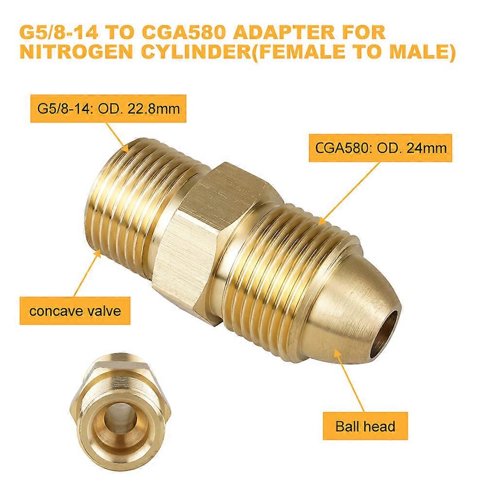 Nitrogen Cylinder Converter Adapter G5/8-14 TO CGA580 Cylinder ...