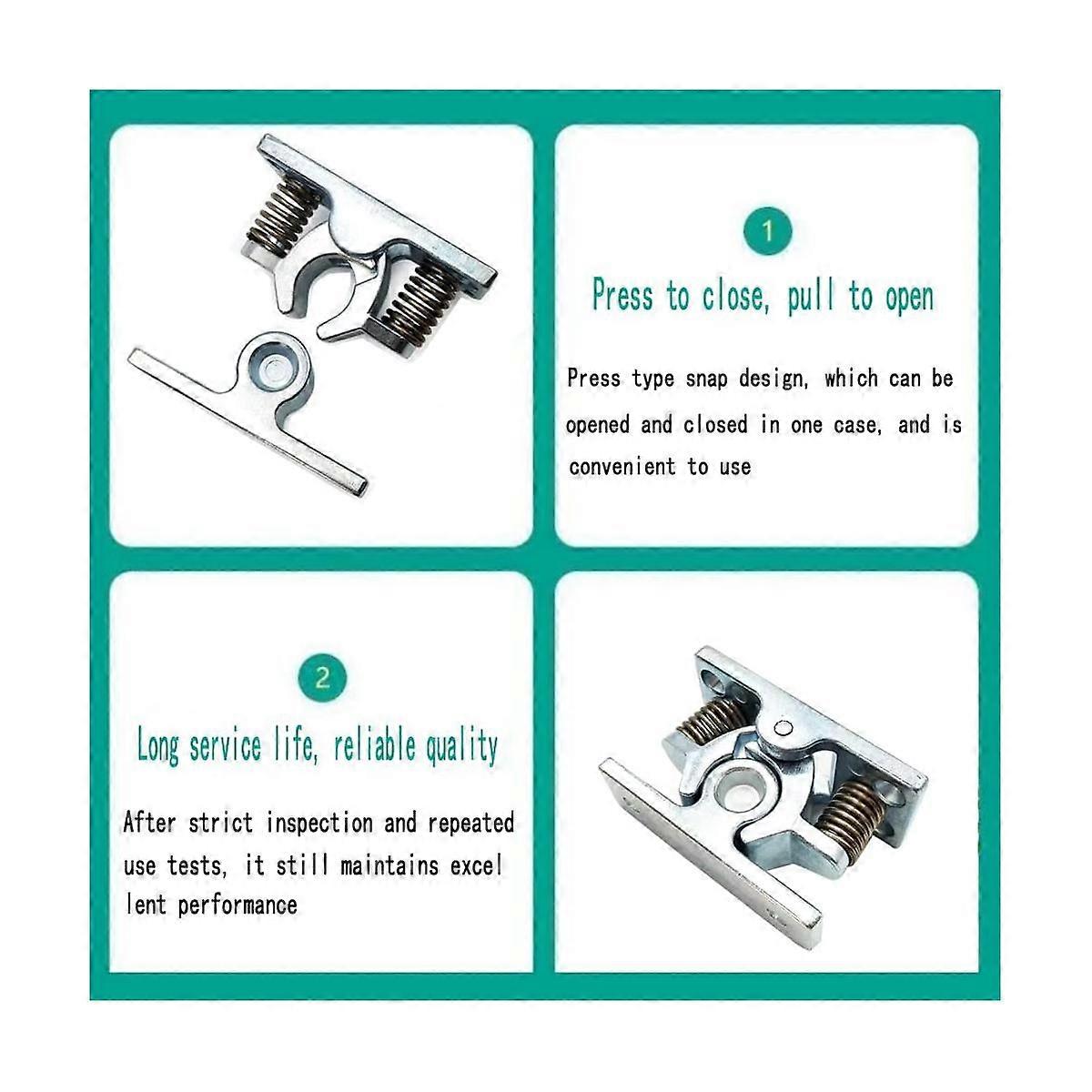 1Pcs Spring Loaded Door Easy Lock Stop Catch Release Clamp Double ...