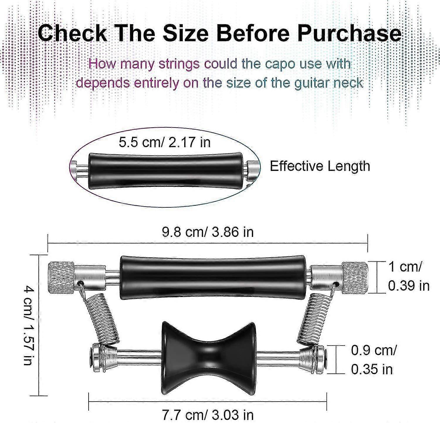 Th Guitar Rolling Capo Sliding Capo Adjustable Capo Rubber And ...