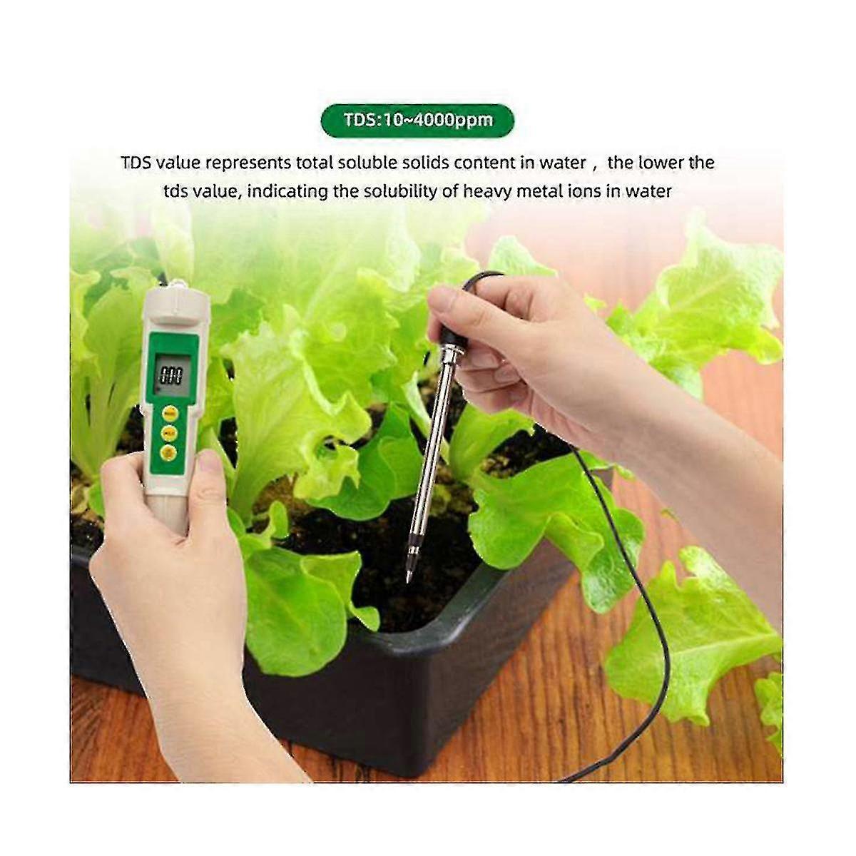 Ec-3185 Soil Meter 3 In 1ec/tds/cf Soil Tester Digital Garden Plant ...