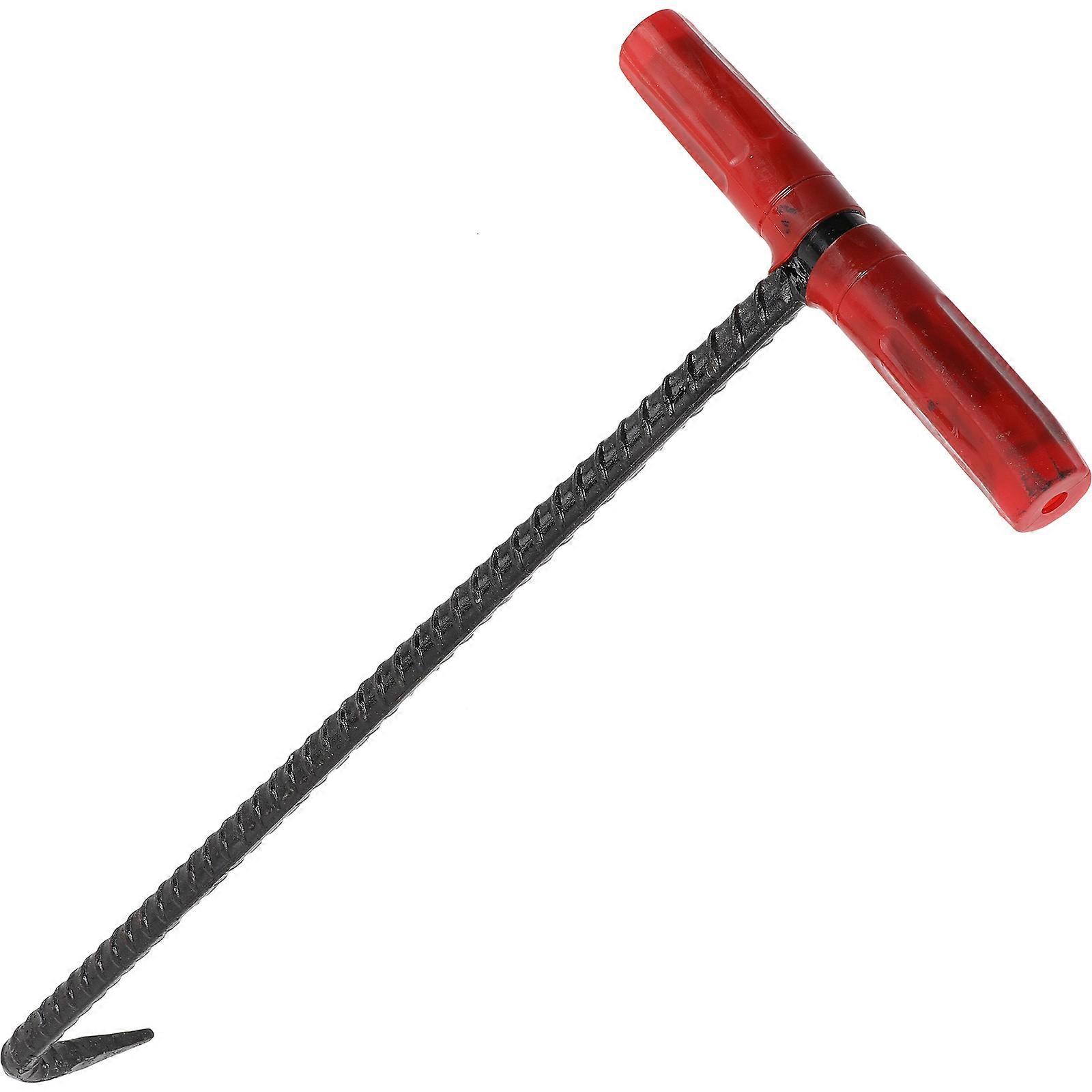 Manhole Cover Hook Steel T-shaped Hook Convenient Lift Hook Handheld ...