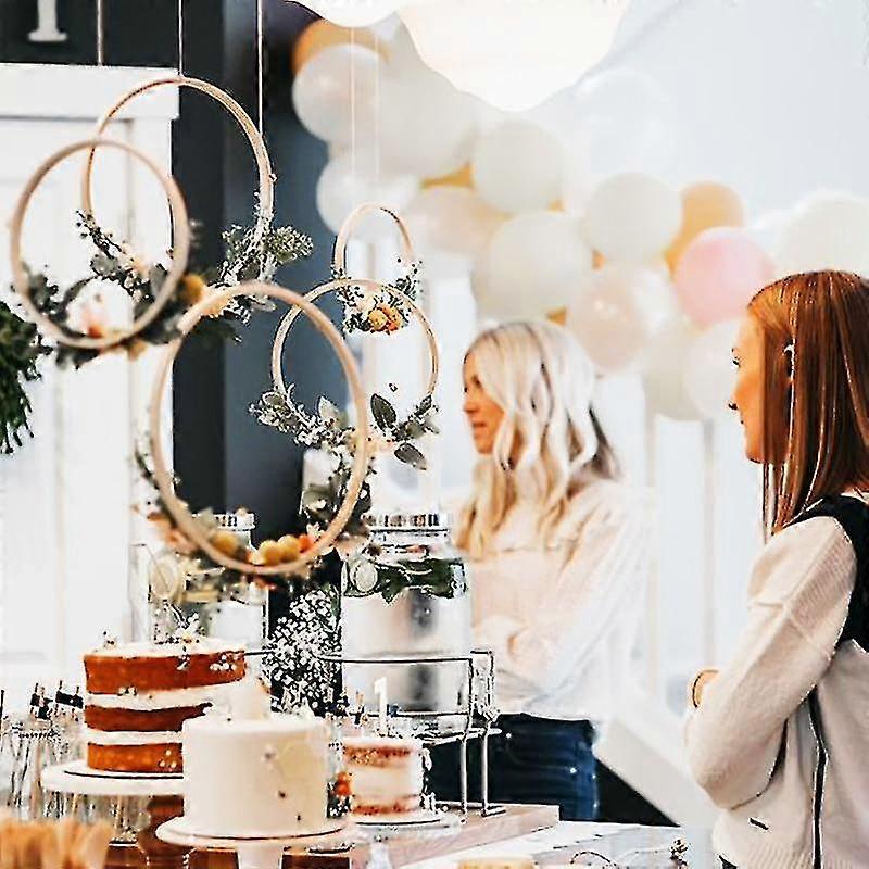 Home Decor Bamboo Ring, Wooden Circle Round Catcher Hoop For Flower ...