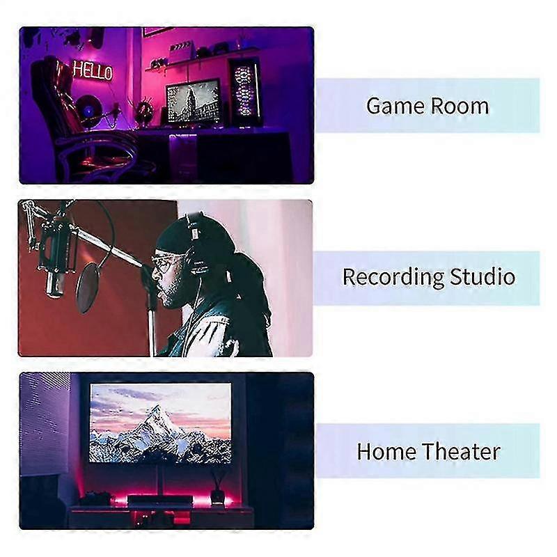 12pcs Acoustic Foam Board,studio Wedge Tile,acoustic Foam Soundproof ...