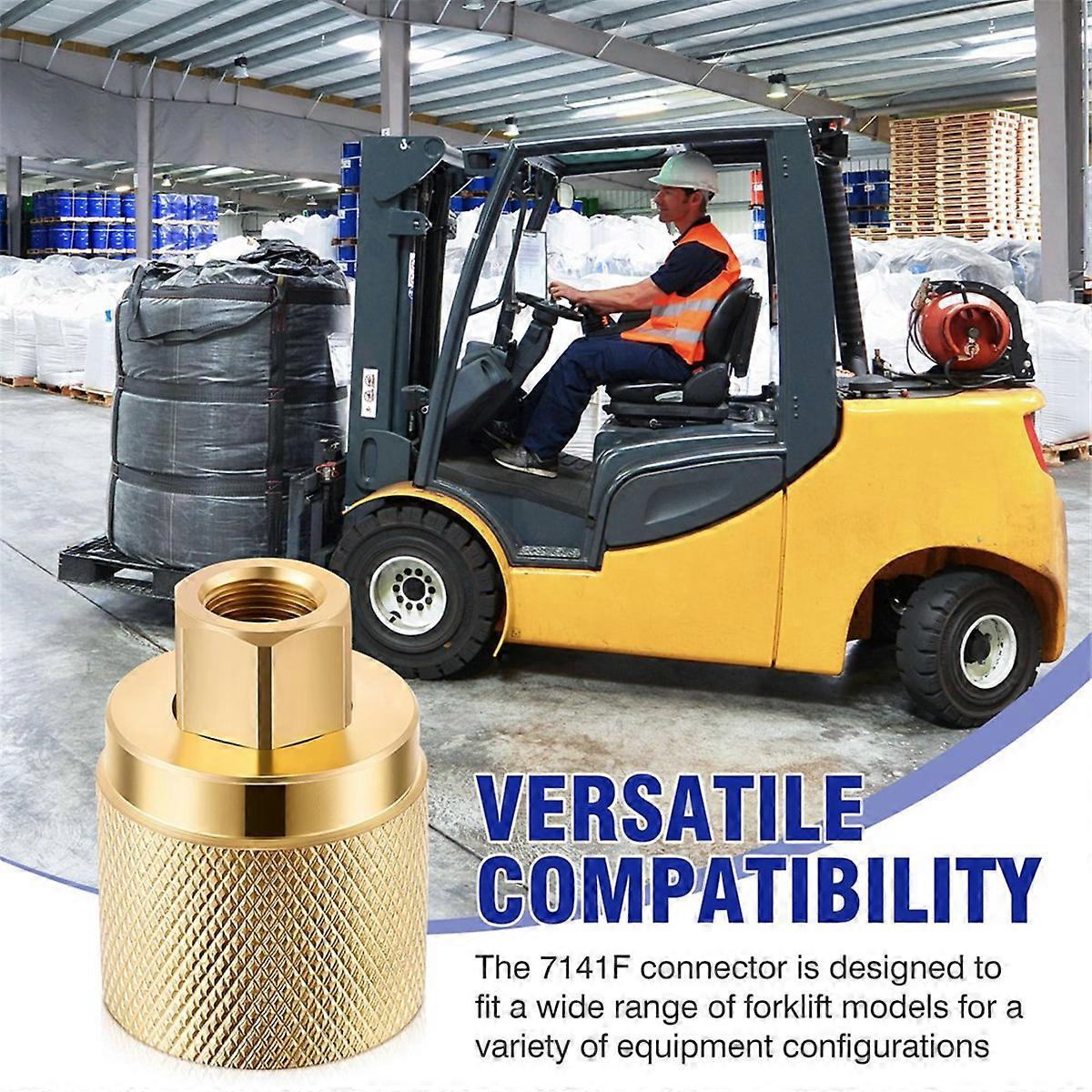 2 Pack Forklift Connector Female 7141F, Propane Tank Adapter, 1-1/4Inch ...