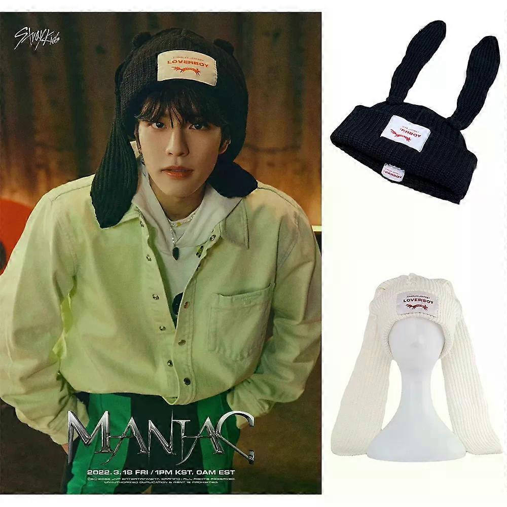 KPOP Stray Kids Rabbit Long Ear Hat Seungmin HyunJin MANIAC Same Style ...