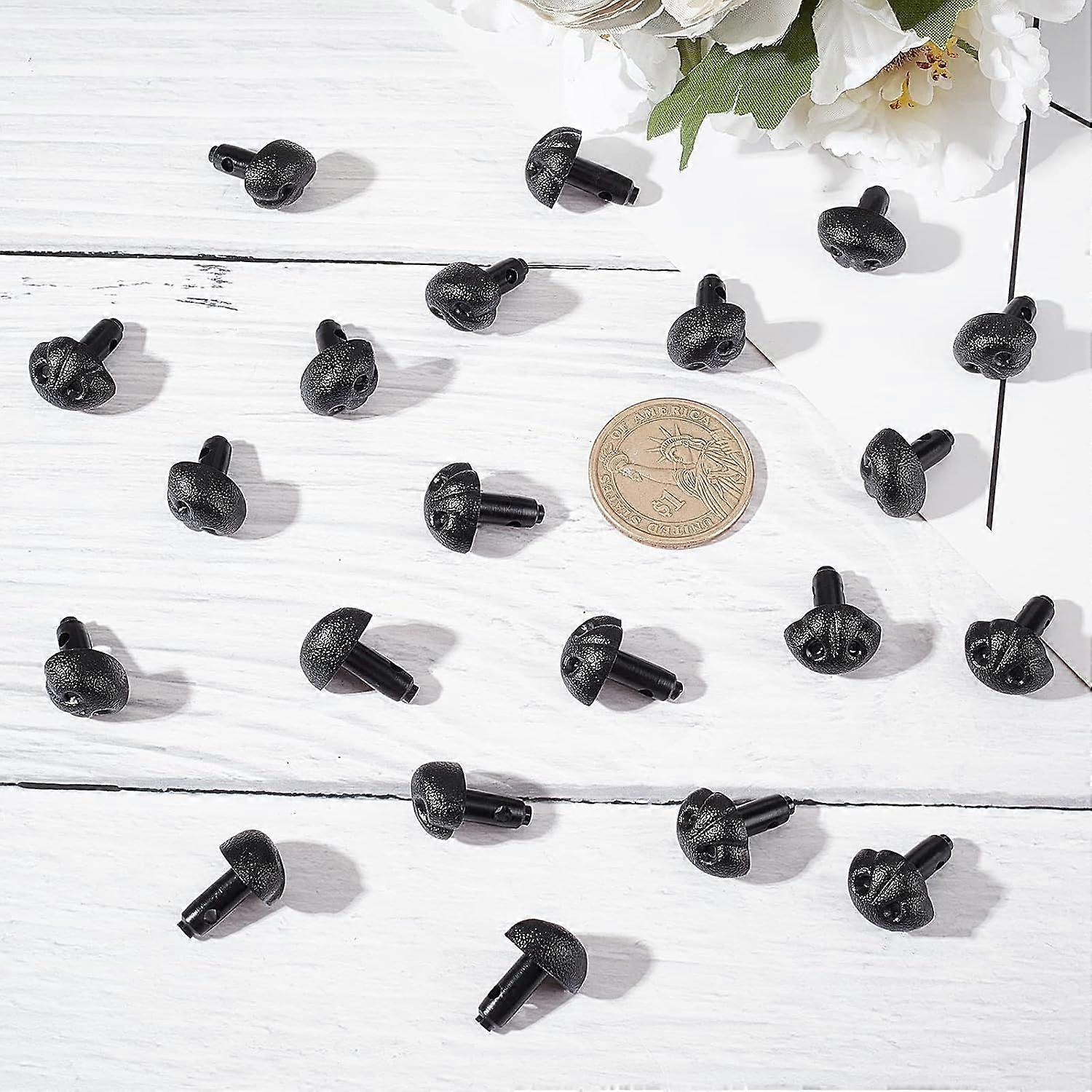 30PCS Large Plastic Matte Safety Noses Crochet Noses Sew Dog Nose Black ...