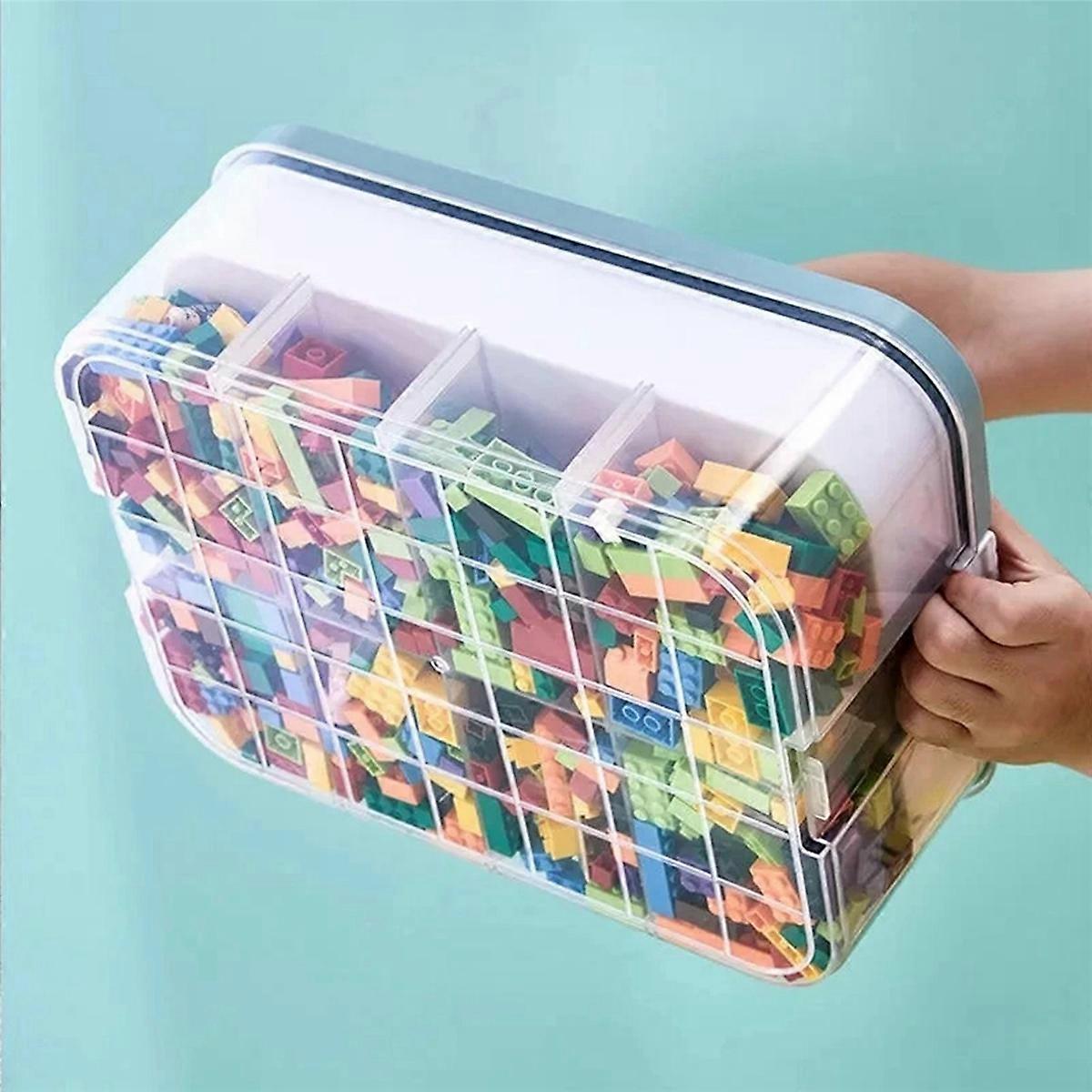 Kids Building Blocks Storage Box Stackable Toys Organizer Storage Case ...