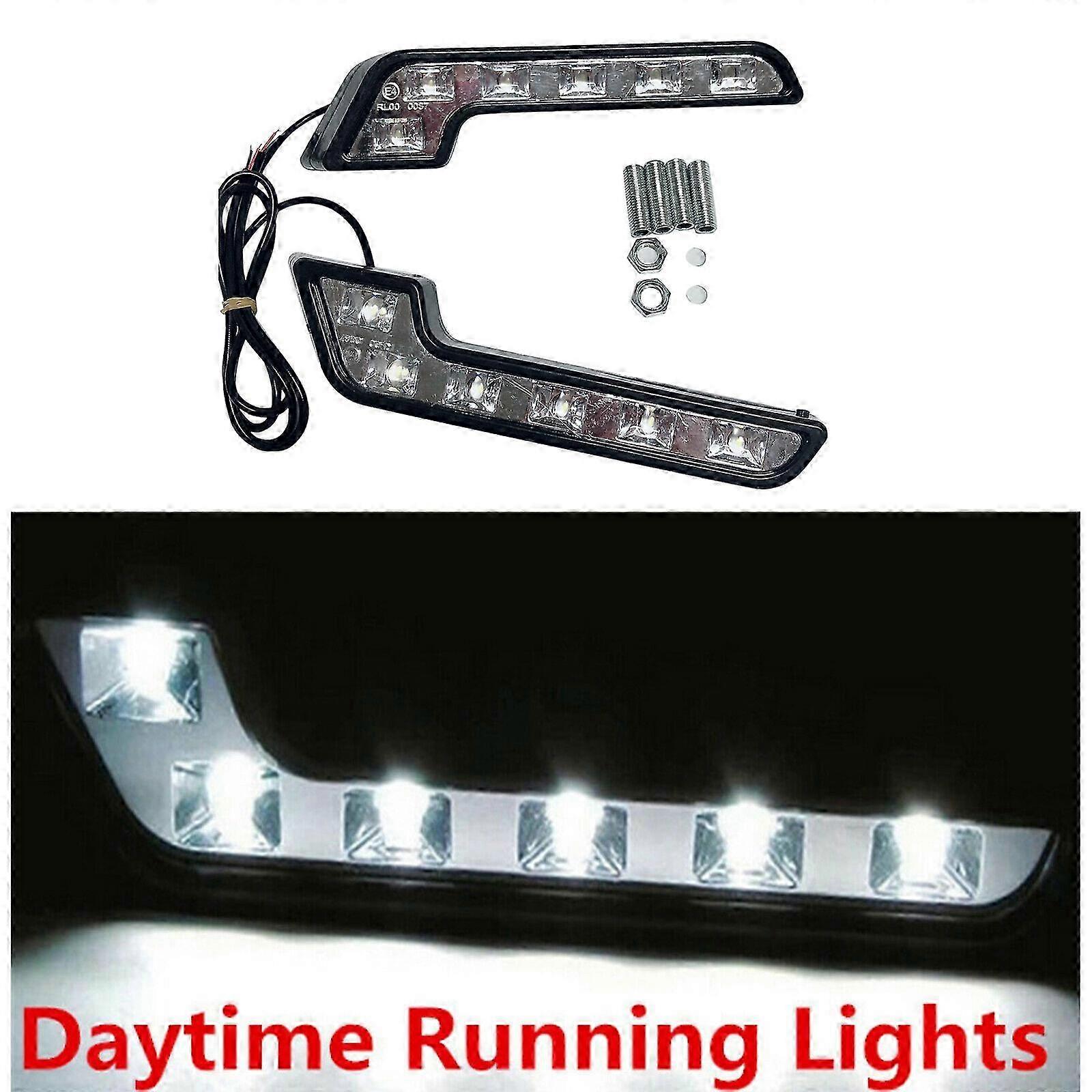 2X 12V Super Bright DRL LED Daytime Running Lights for Auto Waterproof ...