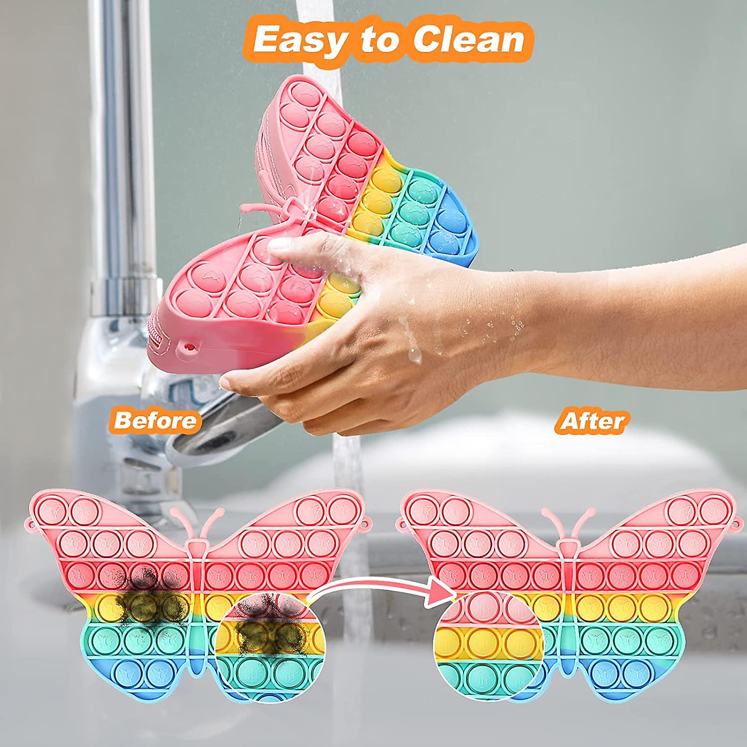 Pop Fidget Purse for Girls, Fidget Toys Bag Push Bubble Popper Handbag ...