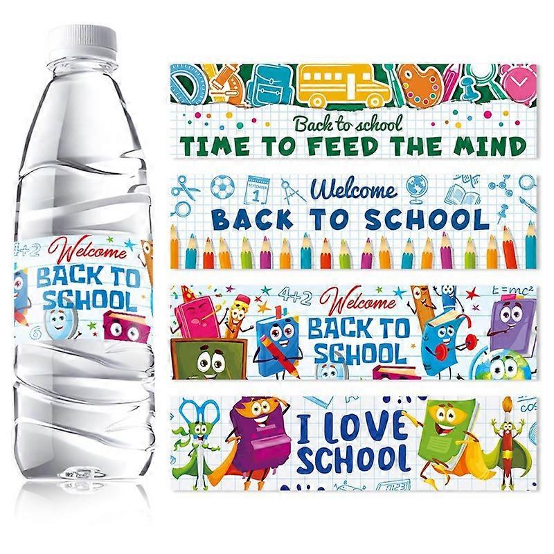 New back-to-school season decorative water bottle stickers for ...