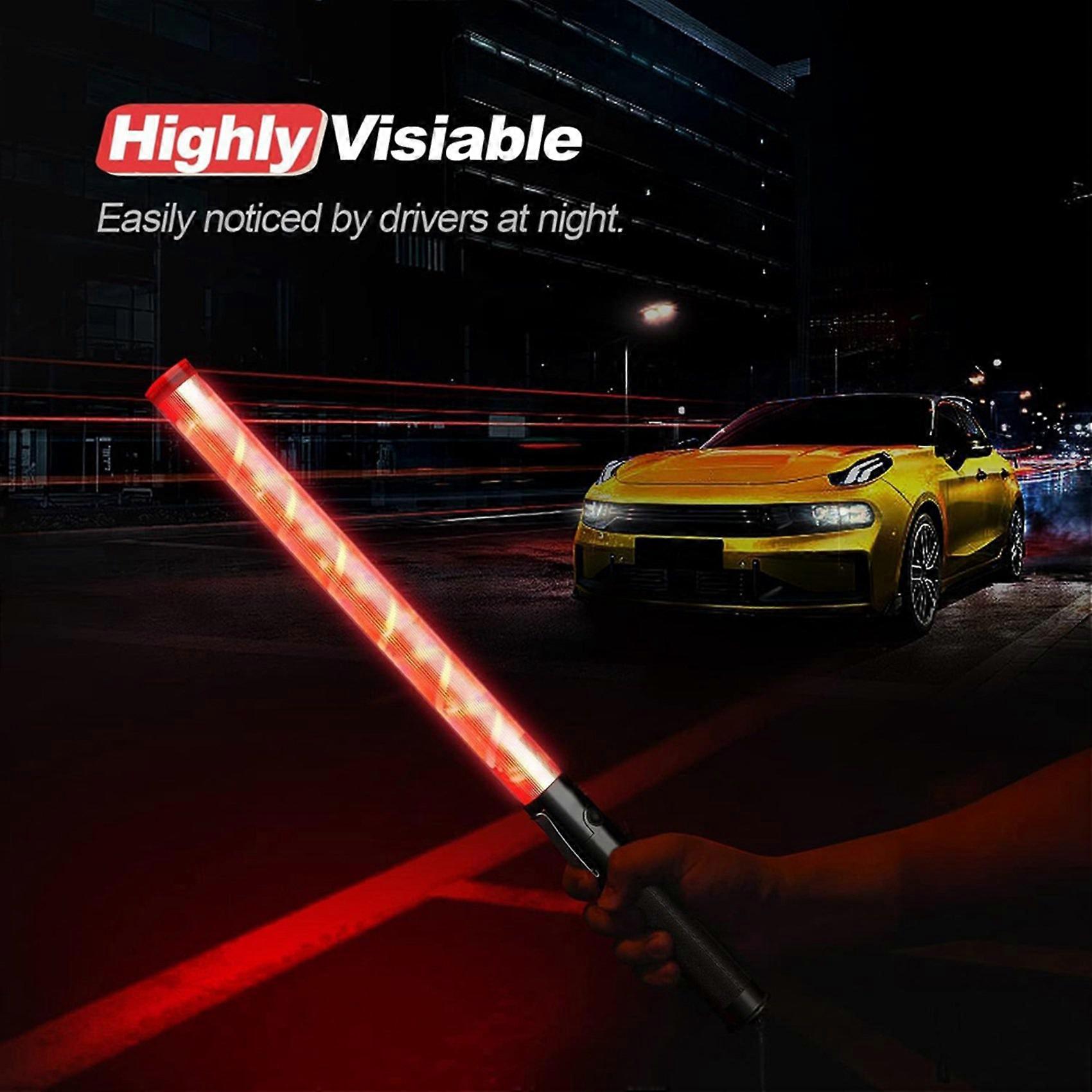 12Pack Traffic Wand 21Inch Led Traffic Control Wand Safety Light Wand ...