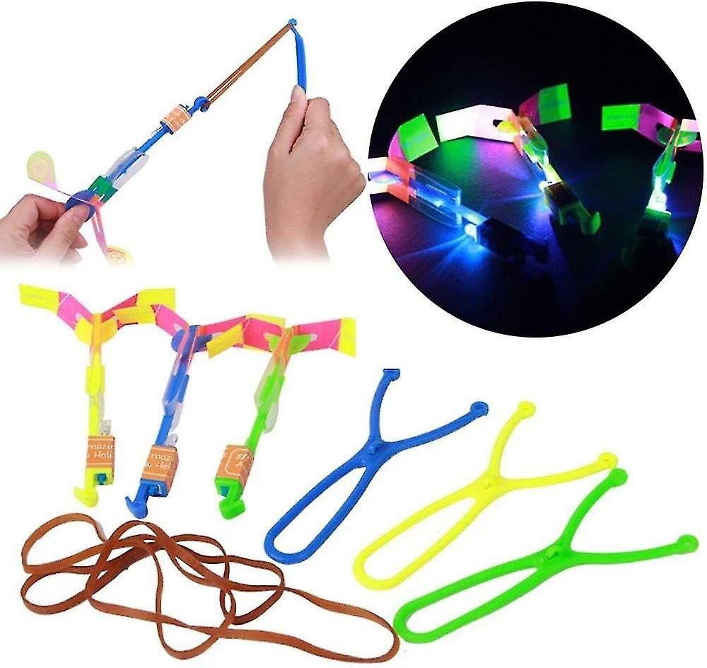 10 Pieces Magical Led Lights Arrow Rocket Helicopter Flying Toy | Fruugo UK