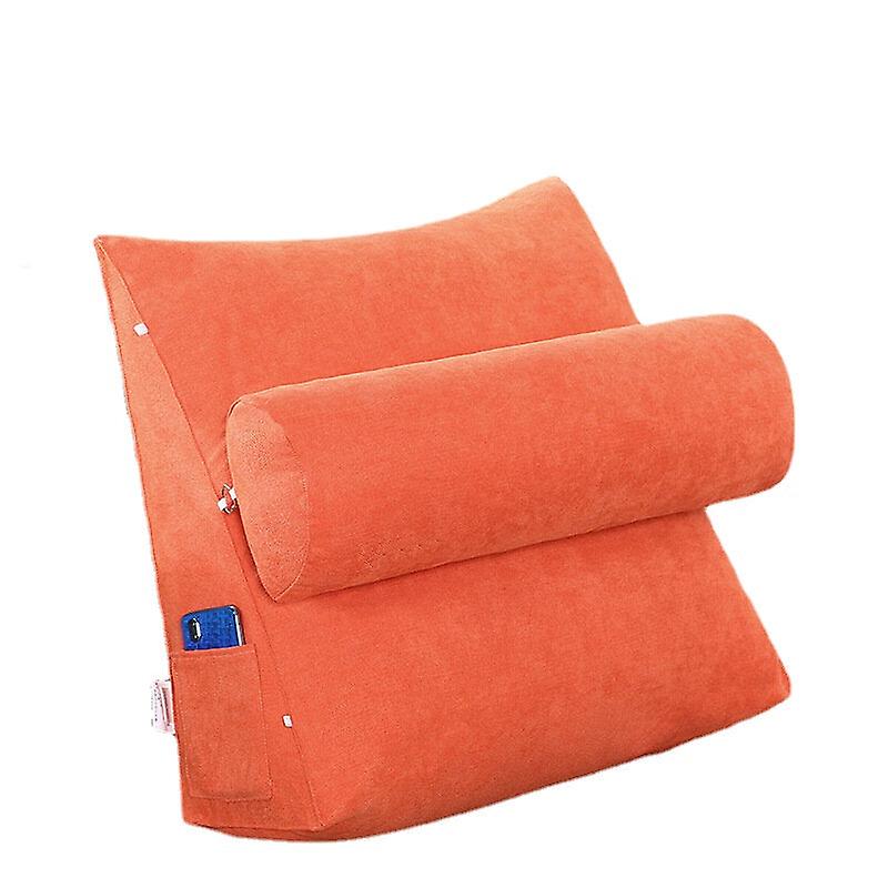 Triangular Backrest Cushion - Cotton Linen Chair, Sofa, Bed Rest Pillow ...
