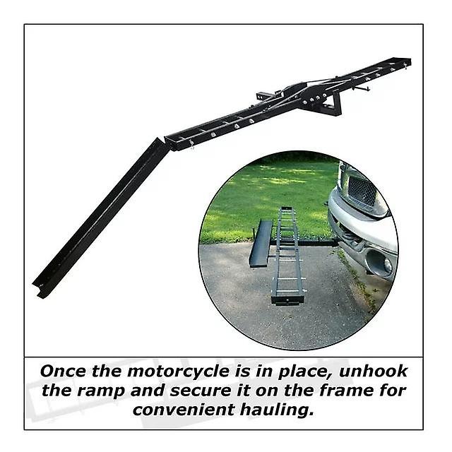 75" Motorcycle Dirt Bike Hitch Carrier Hauler Loading Ramp Holds 500 ...