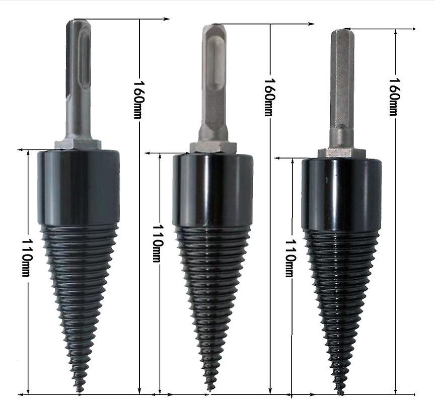 Firewood drill bit 3 types of poles + firewood drill wood splitting ...
