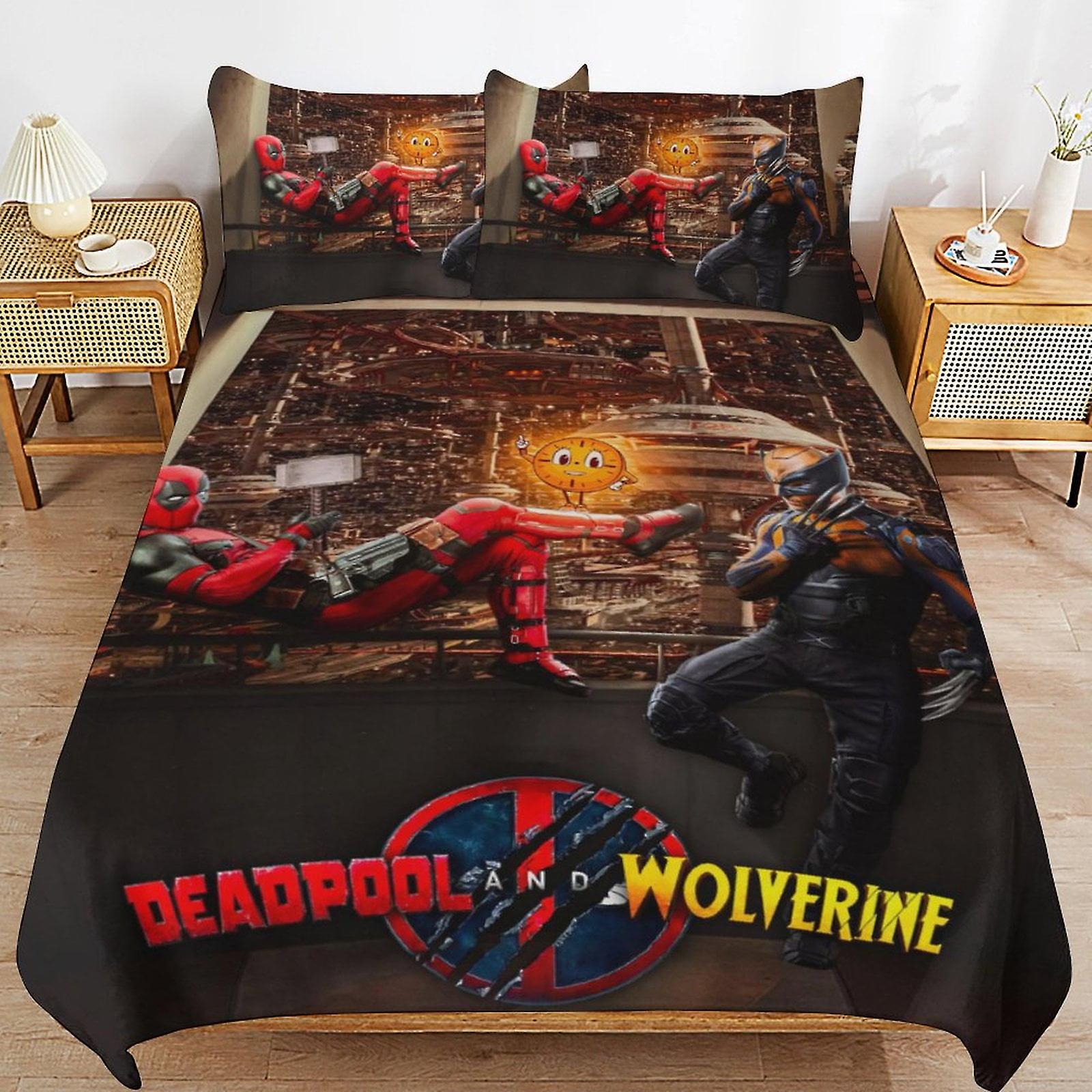 Deadpool Bedding Sets Cute Bed Cover Anime Cartoon 3D Printed ...