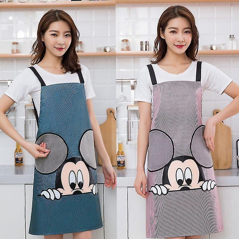 BoSaiD Kitchen Apron Mickey Pattern Waterproof Oil-proof Cooking Bib ...
