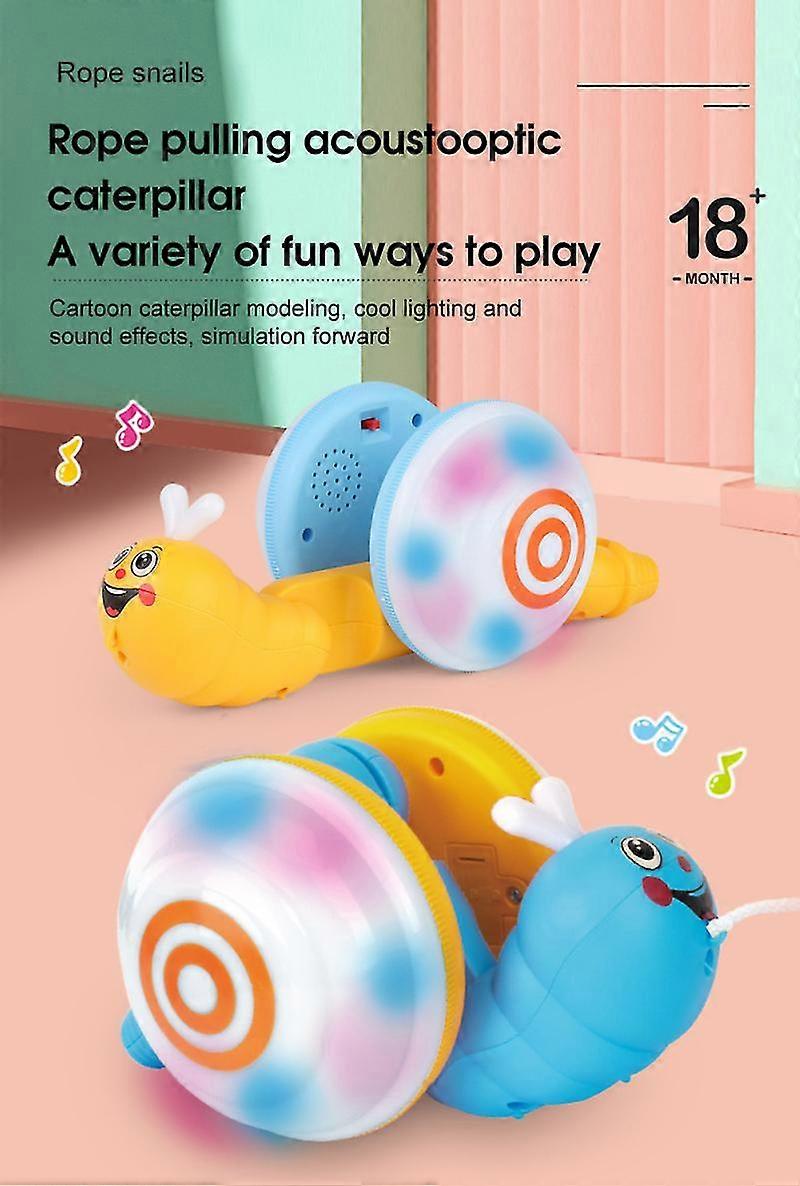 Ri - Baby Rope Drag Cartoon Snail Toy Safe Drag Electric Musical Light ...