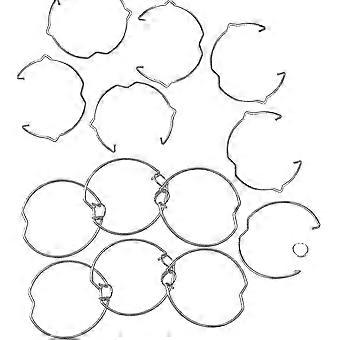 Pack Of 30 Gu10 Mr16 Retaining Spring Rings Clips 50mm Diameter ...