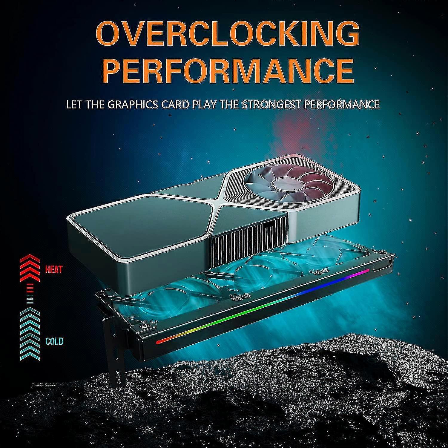 Graphic Card Cooler Fan With Led Frame, Computer Desktop Small Cooling ...