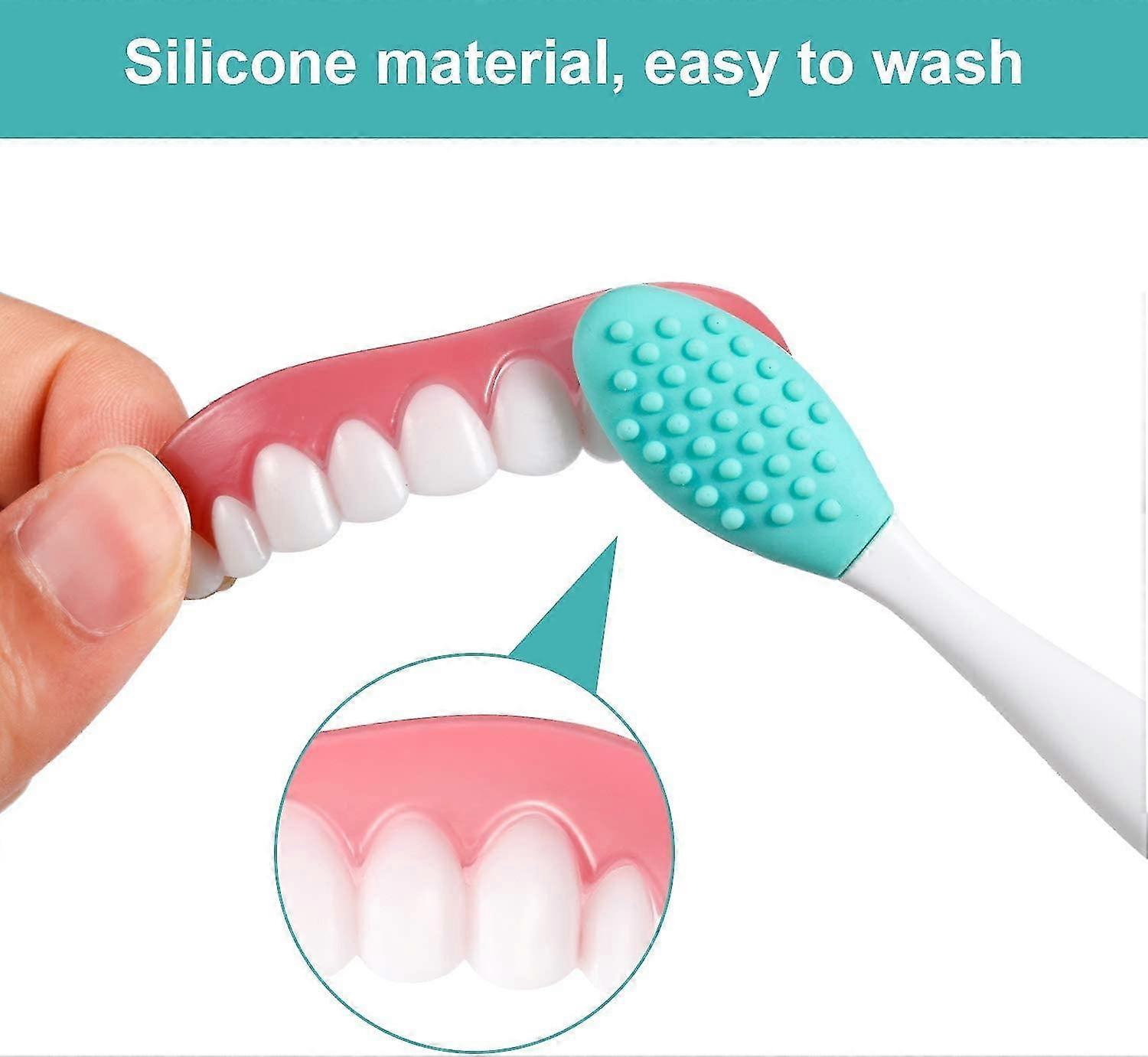 6 Instant Veneer Dentures Comfortable Upper Smile Teeth White Cosmetic ...